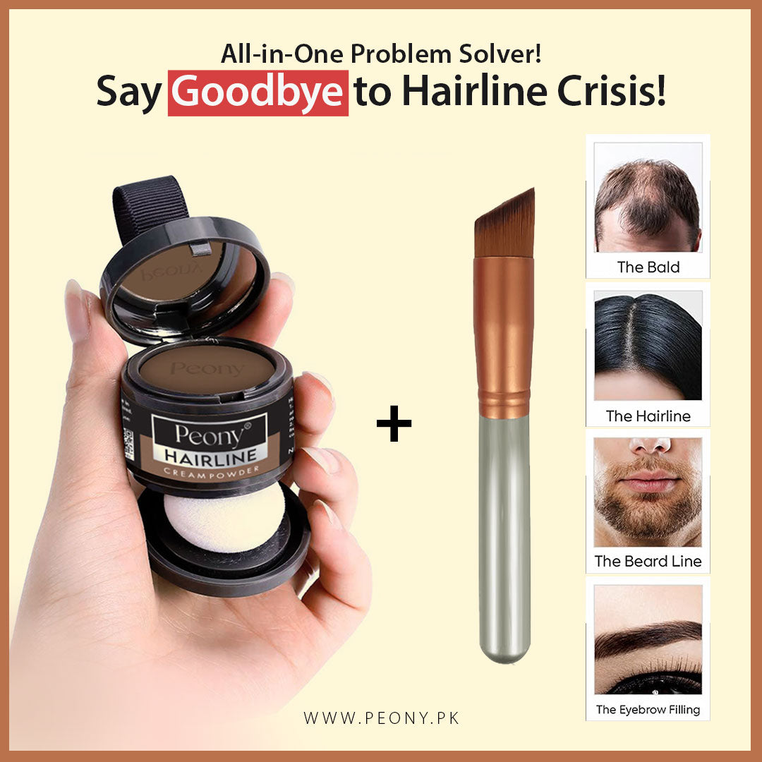 Peony Hairline Creamy Powder + Puff & Blending Brush